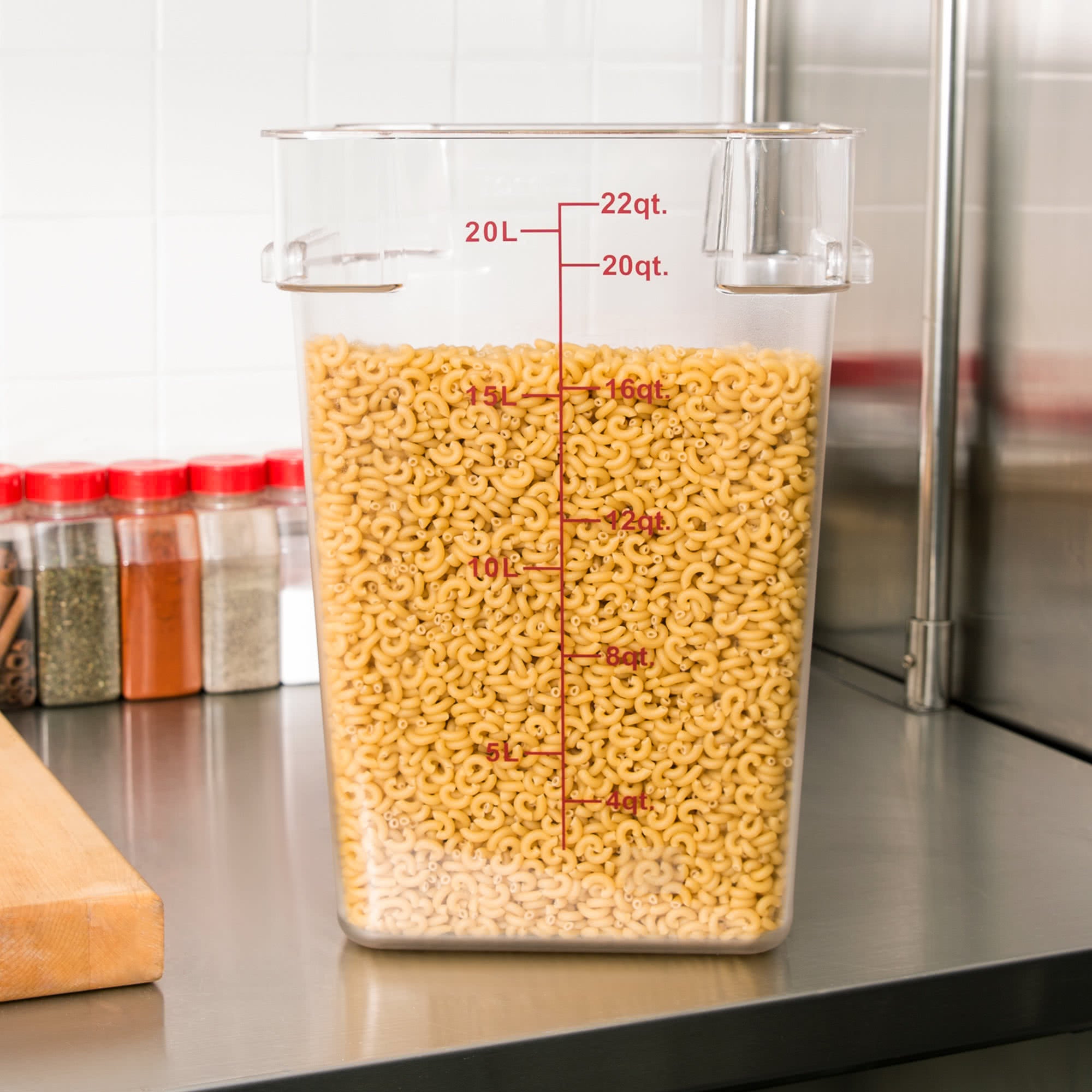 Clear Square Poly Food Storage Containers With Gradations - Superior ...