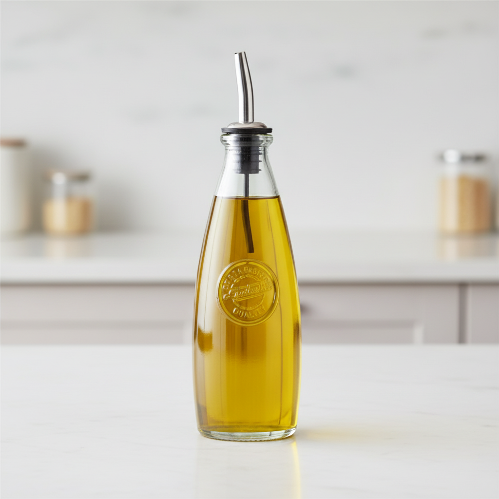 TableCraft Oil & Vinegar Bottle w/ Pourer Green Tint 12 oz. 6619 ...